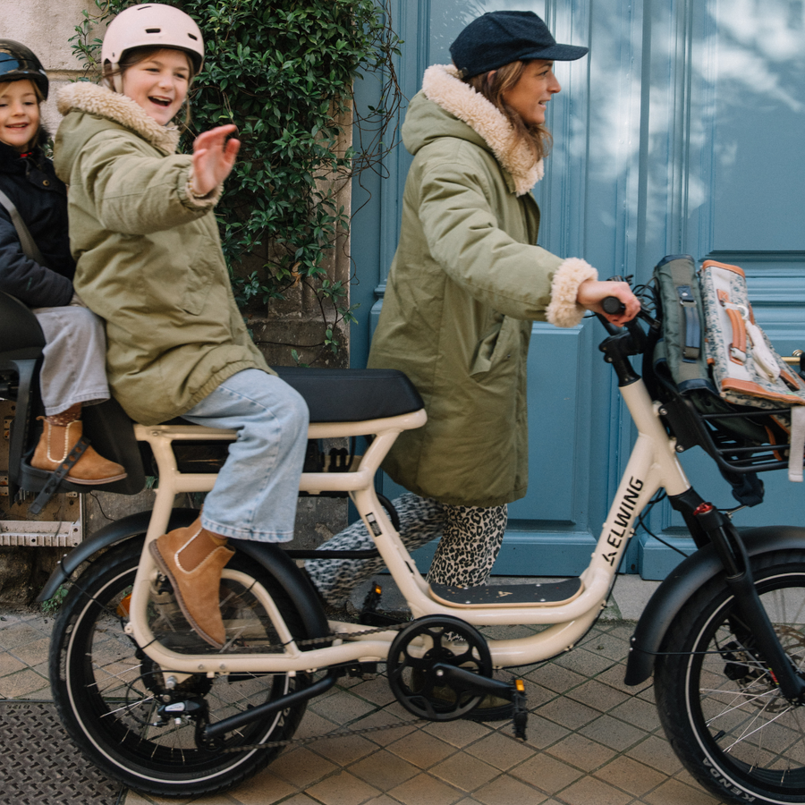 Le meilleur vélo électrique biplace, cargo et compact Elwing Yuvy 2
