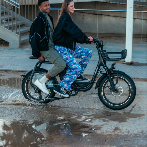 Le meilleur vélo électrique cargo biplace compact Elwing Ritmic Duo